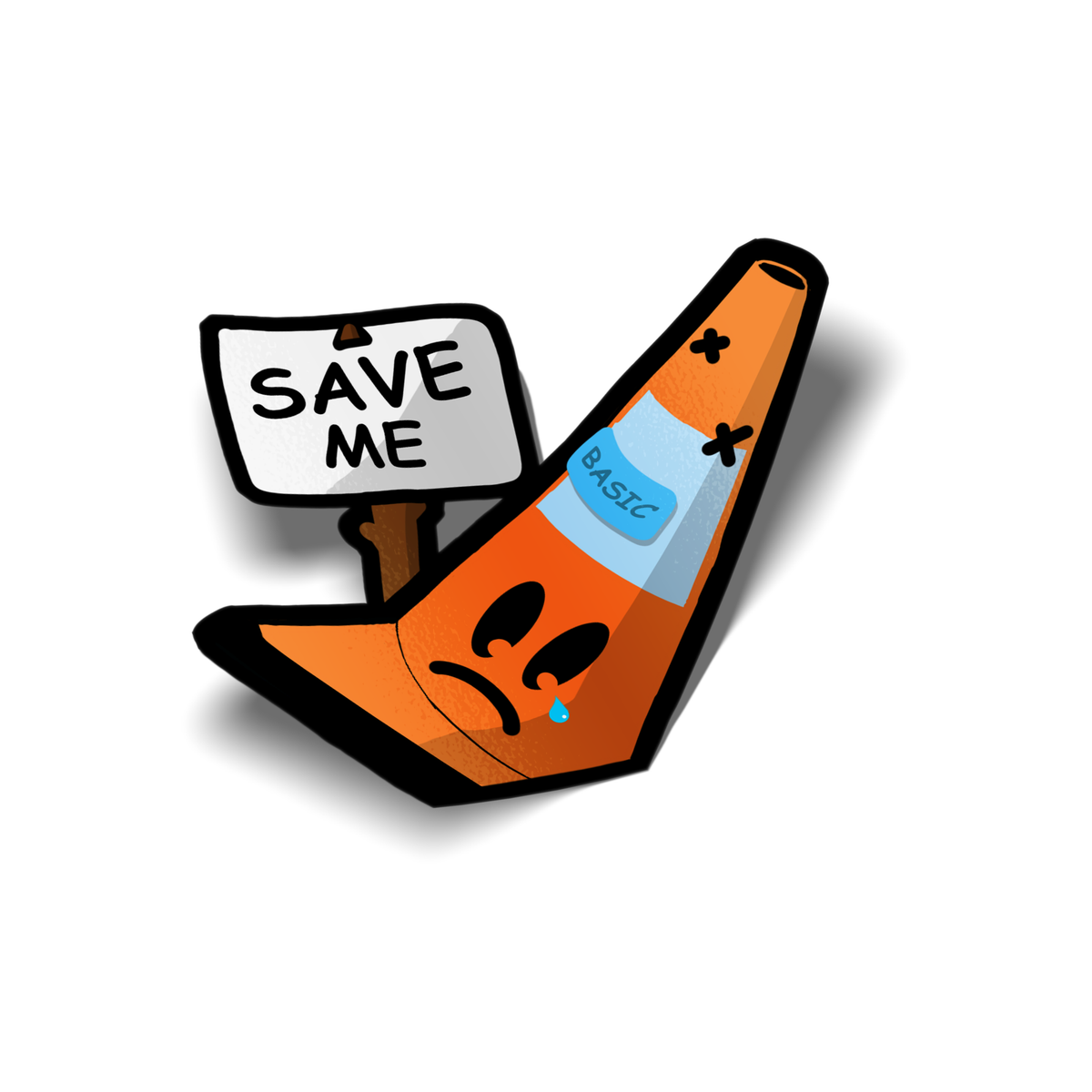 Cone Diecut Decal – BasicClique